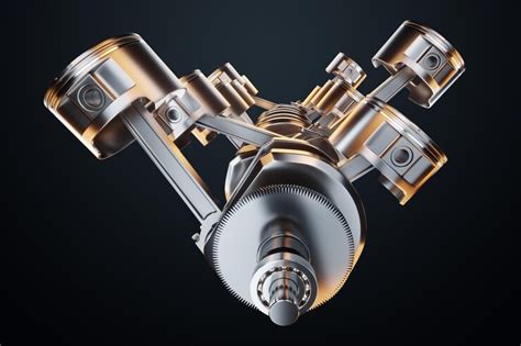 검정색 배경 컨셉 아트 엔진 작동 V12 수리 엔진 자동차 3d 렌더링 3d 그림에 있는 내연 기관의 피스톤 커넥팅 로드와 크랭크축 프리미엄 사진