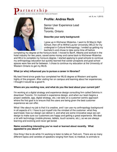 Pdf Profile Andrea Reck
