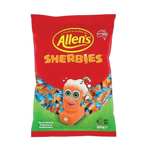 Allens Sherbies 850g Rqn Rosss Quality Nuts And Lollies
