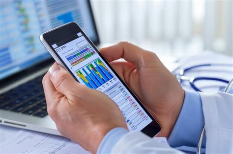 doctor analyzing medical data health data management visual data