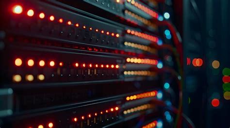 Illuminated Network Switch With Blinking Lightsdata Routing Platform