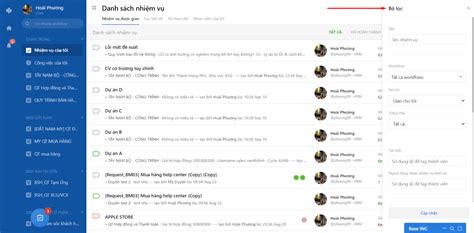 base workflow bộ lọc trong workflow base vn