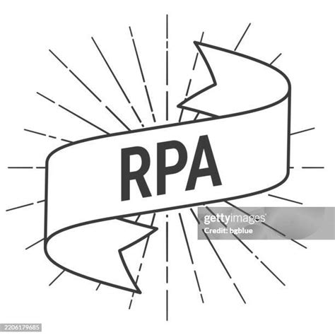 Rpa Robotic Process Automation Banner With Sunbursts On White