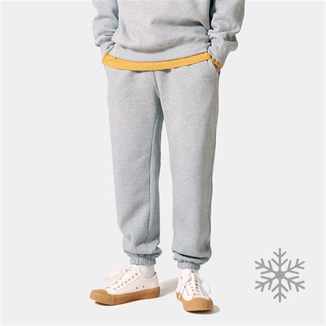 엔트리 미들웨이트 무지 오버핏 기모 조거 트레이닝 팬츠 츄리닝 체육복 3컬러