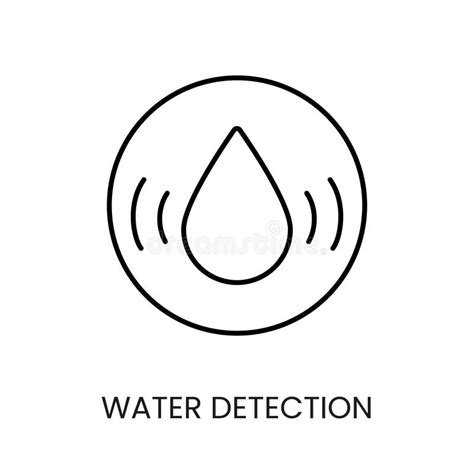 Water Detection Line Vector Icon With Editable Stroke Stock Illustration Illustration Of