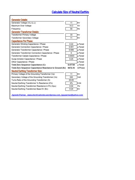 Neutral Earthing Transformer Size Calculation 1 8 23 Download Free Pdf Transformer