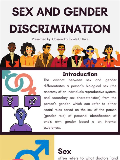 Ss 1d Ppt Sex And Gender Discrimination Pdf Gender Studies Gender