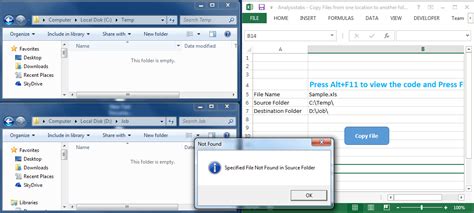 copy files from one location to another folder direcory in excel vba