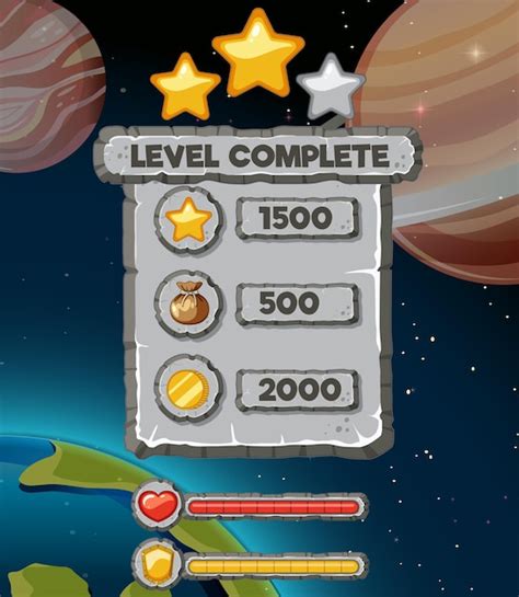 우주 게임 배경 템플릿 및 요소 무료 벡터