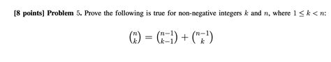 solved [8 points] problem 5 prove the following is true for