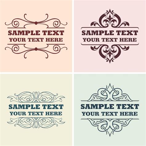 Premium Vector Decorative Text Frames