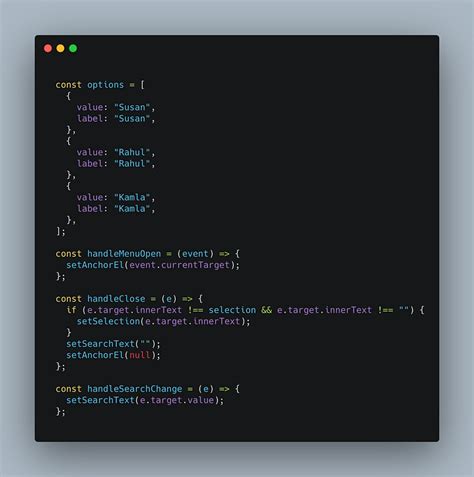 cree su menú desplegable personalizado con una opción de búsqueda en react js