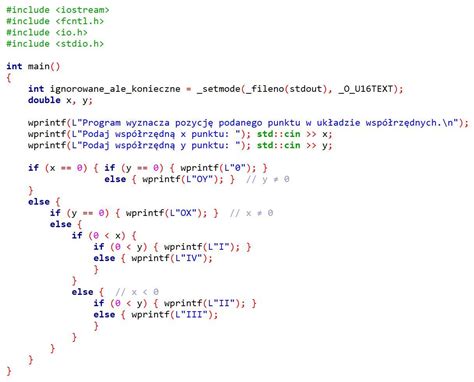 Napisz Program Kt Ry Dla Danego Punktu Na P Aszczy Nie Sprawdzi W Kt Rej Wiartce Uk Adu