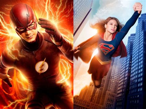 ‘supergirl ‘the Flash Crossover Behind The Scene Photo Shows Grant