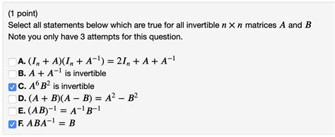 Solved 1 Point Select All Statements Below Which Are True