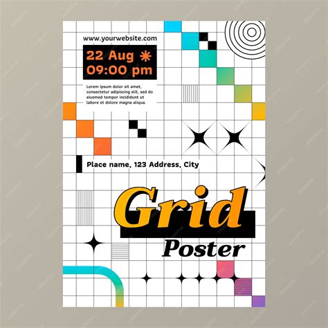 Premium Vector Grid Template Design