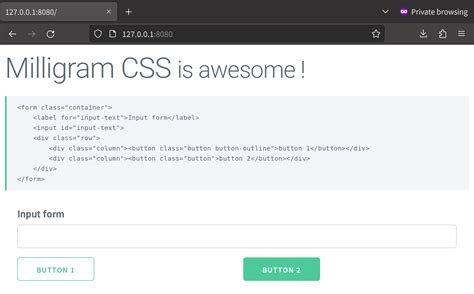 Milligram Css Custom Build With Nodejs 18 On Alpine Linux 317