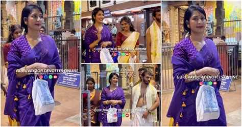 Actress Navya Nair At Guruvayoor Temple Jobvacancies Dubai