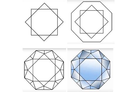 How To Draw A Diamond Shape Ring And Realistic Brilliant