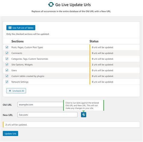 Go Live Update Urls Pro Onpoint Plugins