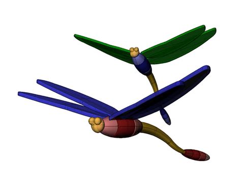 dragonfly character insect 3d modeling source 3d model cgtrader