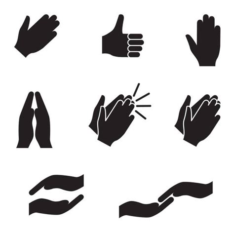 1 900 Clapping Hands Silhouette Stock Illustrations Royalty Free