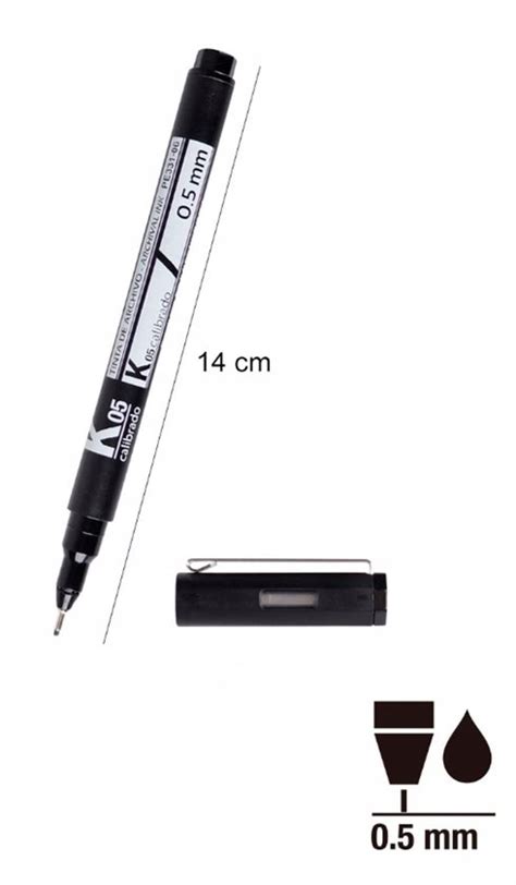 Stylo Fin Mp Zwart 0 5 Mm Écriture Et Dessin De Précision Bol