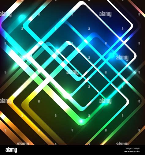 Abstract Colorful Background With Glowing Rounded Rectangles Stock Vector Stock Vector Image