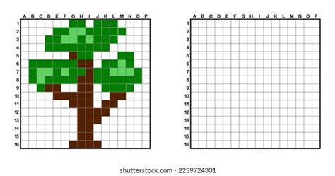 Vector Illustration Square Grid Letters Numbers Stock Vector Royalty Free