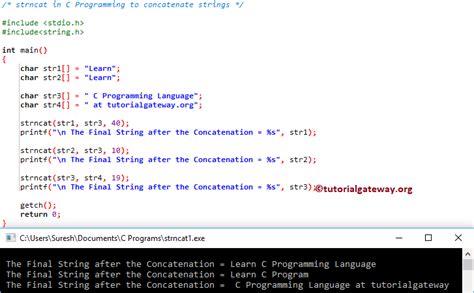 Strncat In C Language