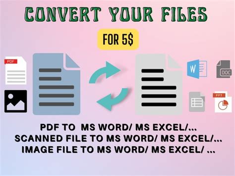 Your Files Converted From Pdf To Word Excel Powerpoint Google Doc Upwork