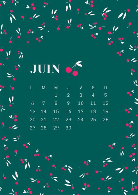 Calendrier Juin 2022 Lise Tailor