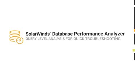 Solarwinds Database Performance Analyzer Youtube