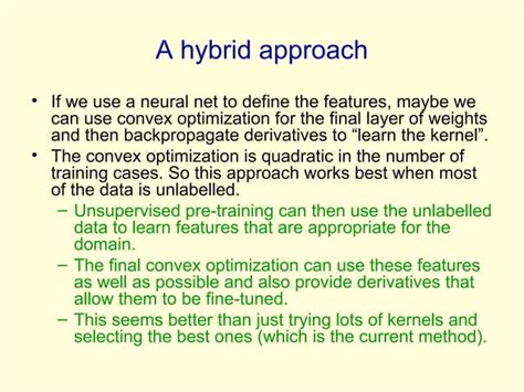 Support Vector Machines Lecture By Geoffrey Hinton Ppt
