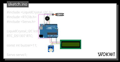 Jam Digital Alarm Pakan Ikan Wokwi Esp32 Stm32 Arduino Simulator
