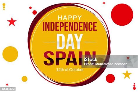 스페인 해피 독립 기념일 인사말 카드 배너 그림입니다 스페인 국경일 10 월 12 일 포스터 디자인 10월에 대한 스톡 벡터 아트 및 기타 이미지 Istock