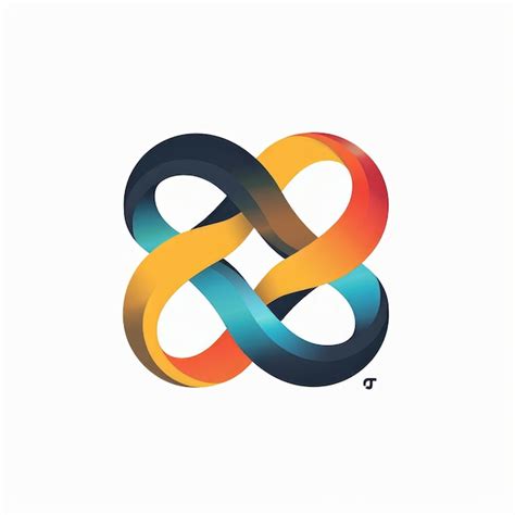 A Colorful Logo With Two Intertwined Symbols On It Premium Ai Generated Image