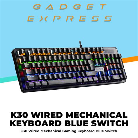 K Rgb Mechanical Keyboard Wired Gaming Key Board Rgb Backlit Blue Switch Lazada Ph