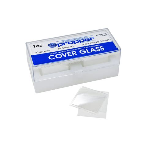 Microscope Slide Cover Glass Propper Manufacturing Company
