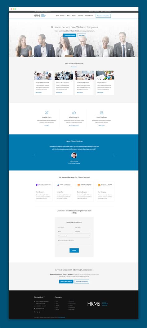 HRMS Human Resource Management Responsive Web Template Behance