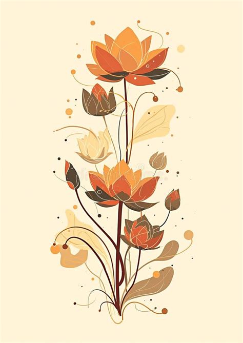 Discover This Captivating Abstract Floral Art Piece With Warm Earthy Tones And Intricate Design