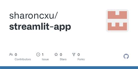 GitHub Sharoncxu Streamlit App