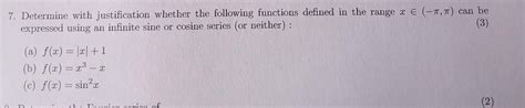 solved determine with justification whether the following