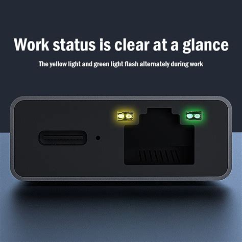 Adaptor Jeswo Usb C Rj45 1000mbps Negru Emag Ro