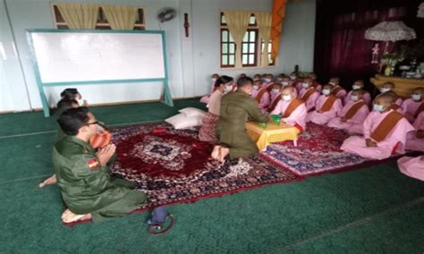 တပ်မတော်ကြည်း၊ ရေ၊ လေမိသားစုများနှင့် စေတနာရှင်ပြည်သူများက ဆွမ်း ဆန