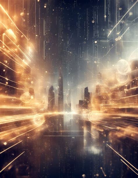 Futuristic Big Infographic Data Visualization Datum Visual Abstract Network Fractal Technology