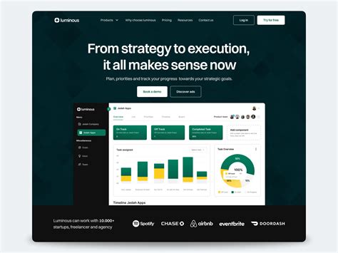 Luminous Project Management Hero By Elux Ui Ux For Elux Space On Dribbble