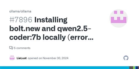 Installing Boltnew And Qwen25 Coder7b Locally Error Cudamalloc
