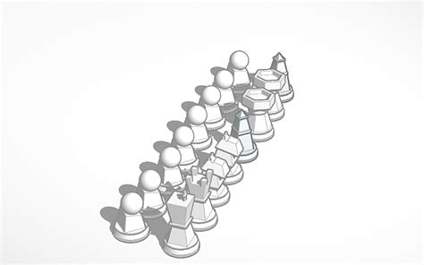 3d design chess pieces tinkercad