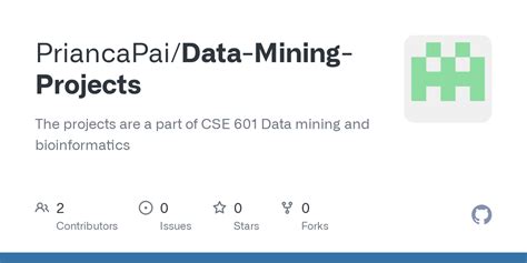 Github Priancapai Data Mining Projects The Projects Are A Part Of Cse 601 Data Mining And